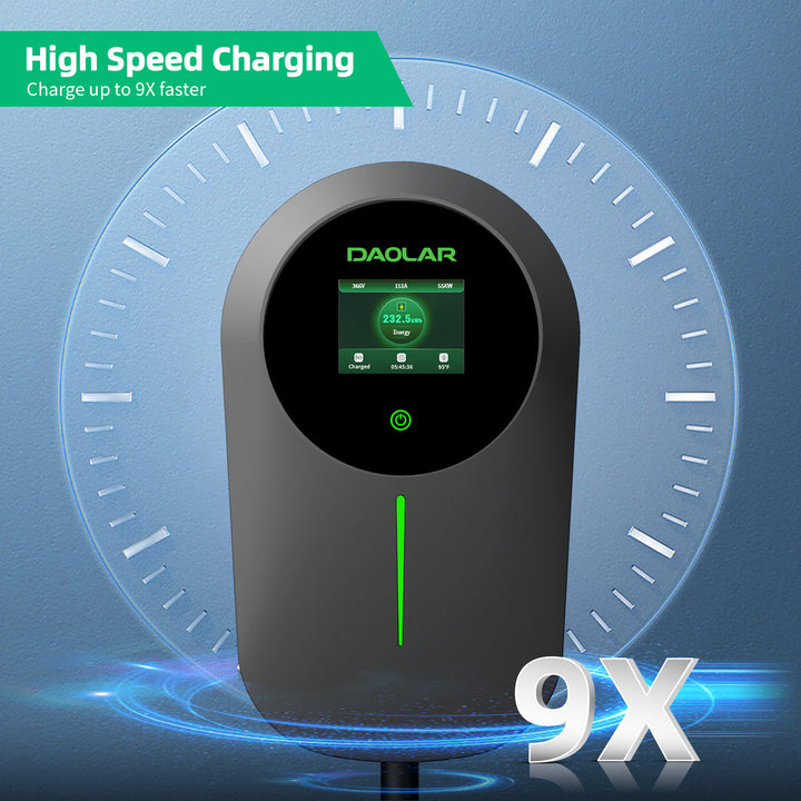 Daolar 11kw Ev Charger Wallbox 48a J1772 Level 2 Electric Vehicle Char